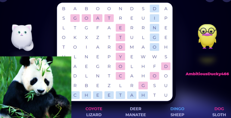 Today is Panda Day - The Word Search Battle