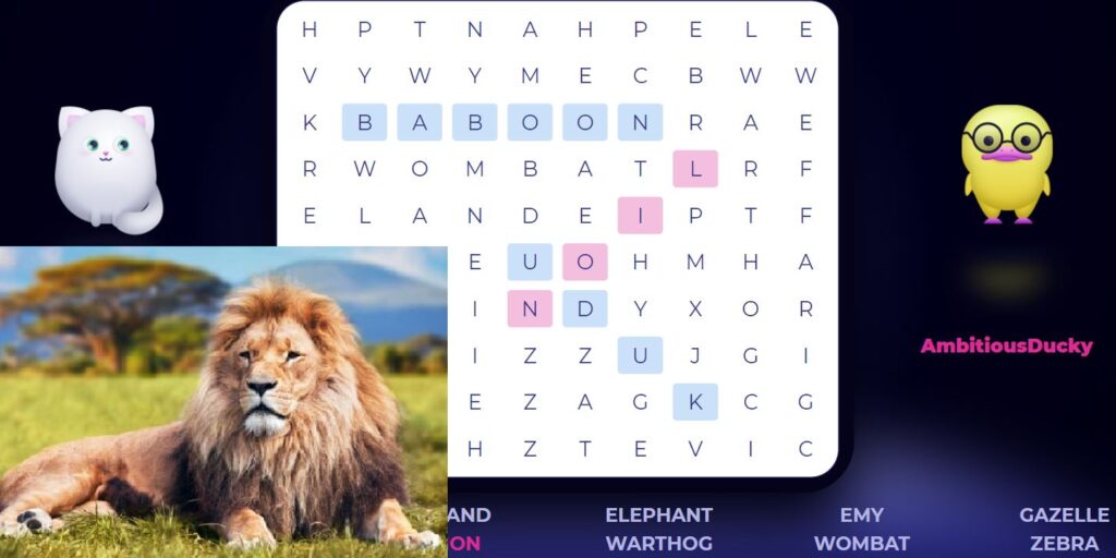 World Lion Day - The Word Search Battle