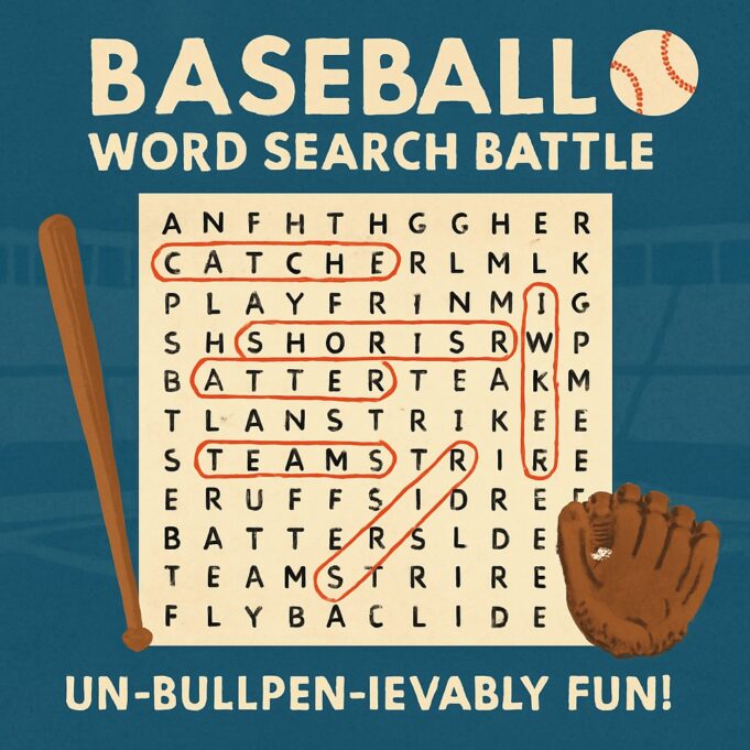Baseball Word Search Battle - The Word Search Battle